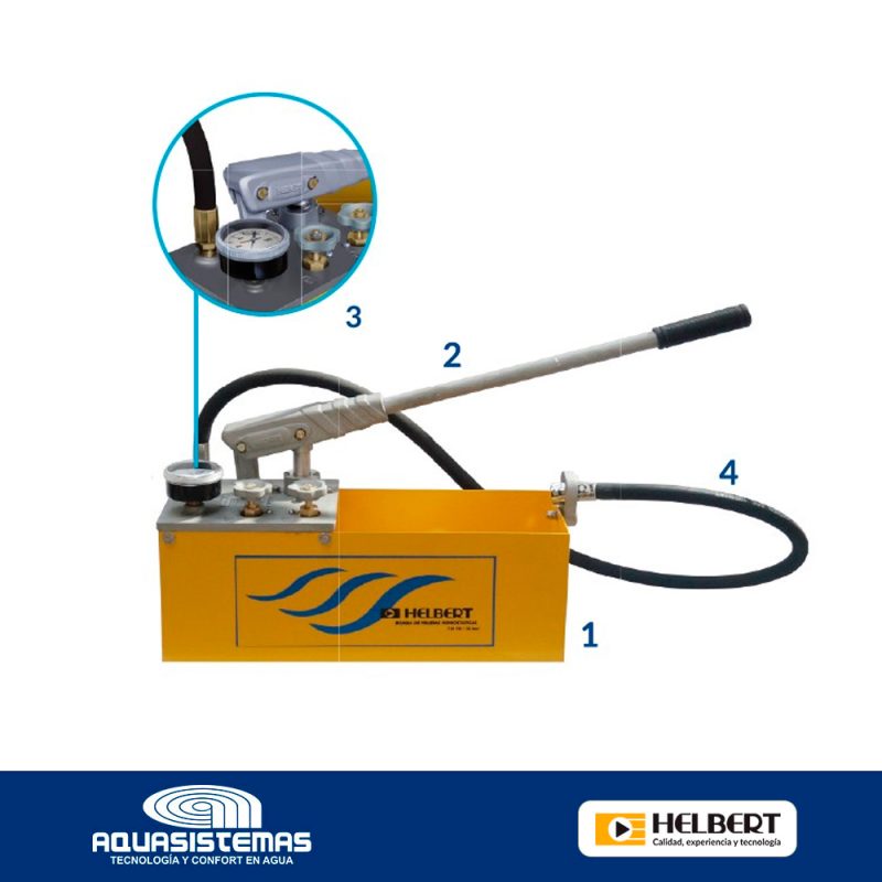 BOMBA HIDROSTATICA HELBERT 750PSI - Aquasistemas Guatemala