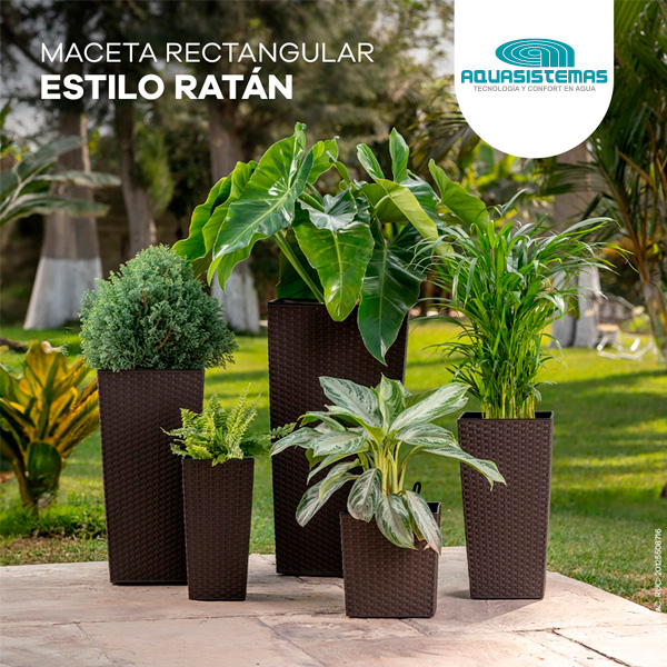 MCX089000-MBR MACETERO RATAN BROWN .75M - Aquasistemas Guatemala